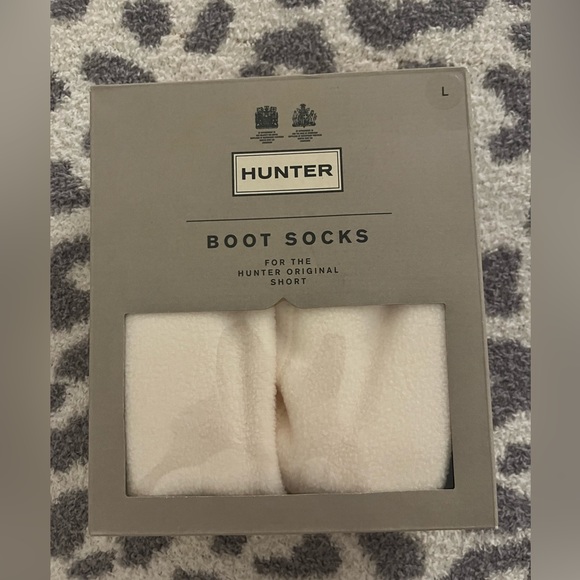 Hunter | Accessories | Nwt Hunter Boot Socks Hunter White Soft Fleece ...